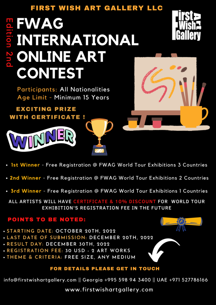 Contest Alert Dear Artists, – First Wish Art Gallery
